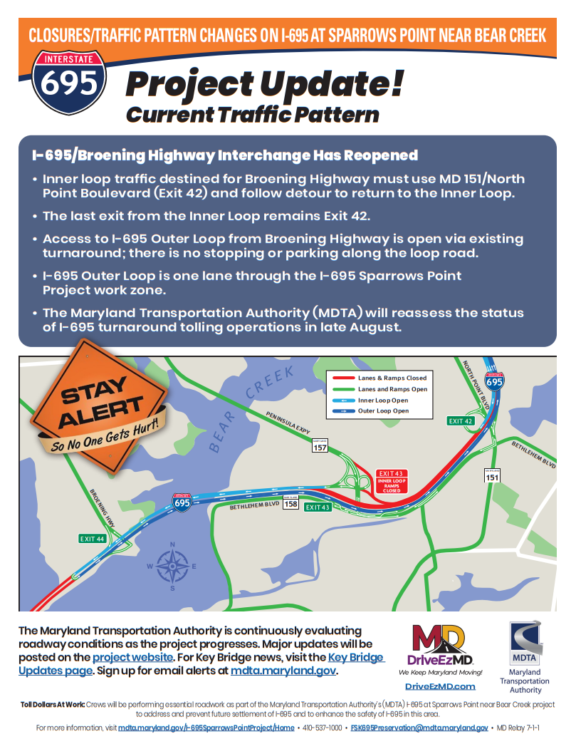 I-695 Sparrows Point Project - Home | MDTA